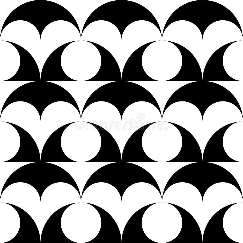 Seamless Curved Shape Pattern Stock Vector - Illustration of backdrop ...