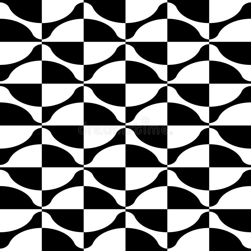 Seamless Curved Shape Pattern Stock Vector - Illustration of graphic ...