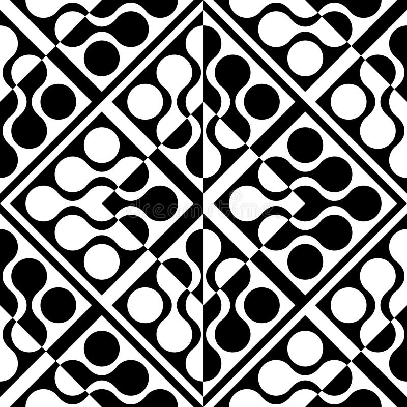 Seamless Curved Shape Pattern Stock Vector - Illustration of line ...