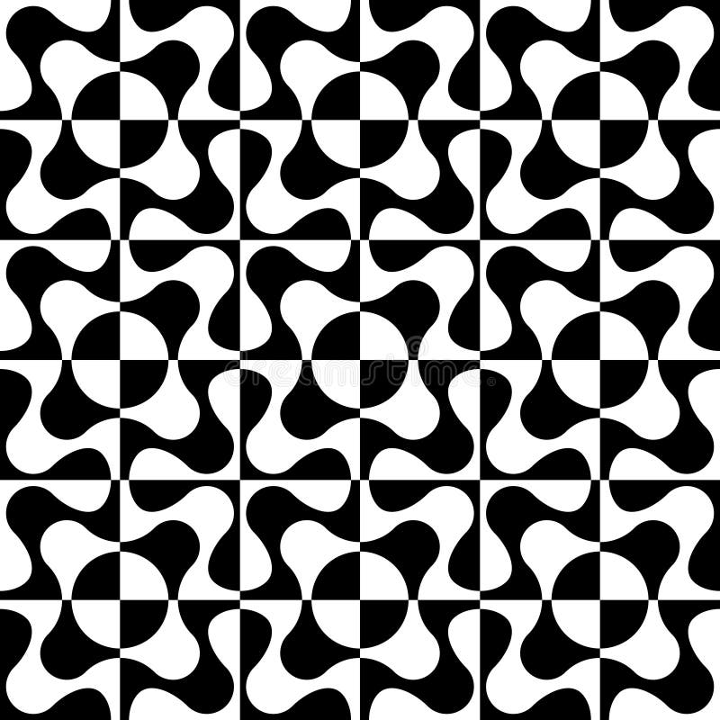 Seamless Curved Shape Pattern Stock Vector - Illustration of graphic ...
