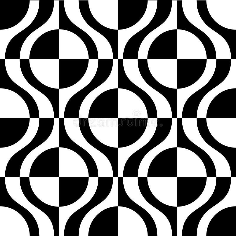 Seamless Curved Shape Pattern Stock Vector - Illustration of regular ...