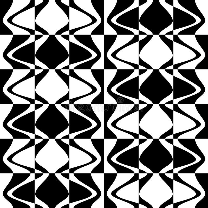 Seamless Curved Shape Pattern Stock Vector - Illustration of fabric ...