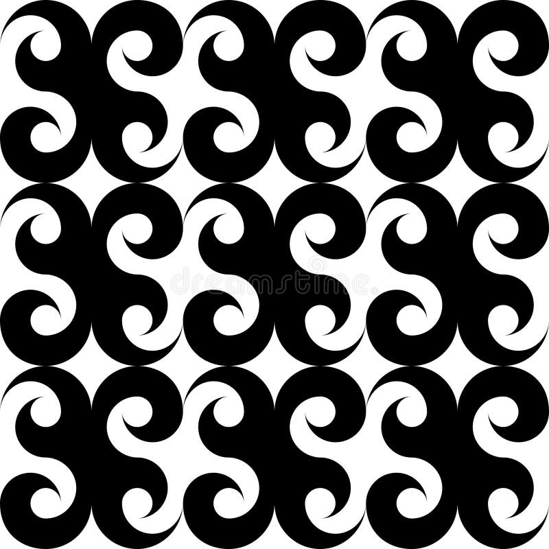 Seamless Curved Shape Pattern Stock Vector - Illustration of line ...
