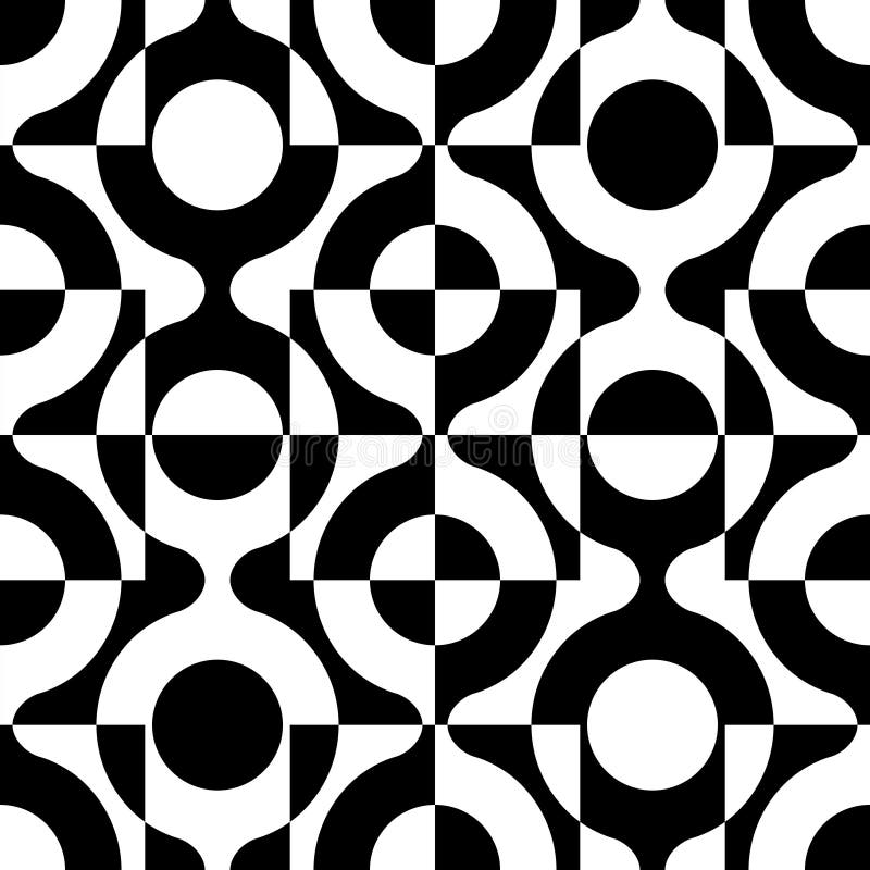 Seamless Curved Shape Pattern Stock Vector - Illustration of line ...