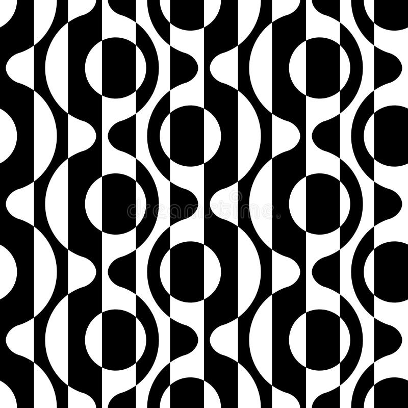 Seamless Curved Shape Pattern Stock Vector - Illustration of abstract ...
