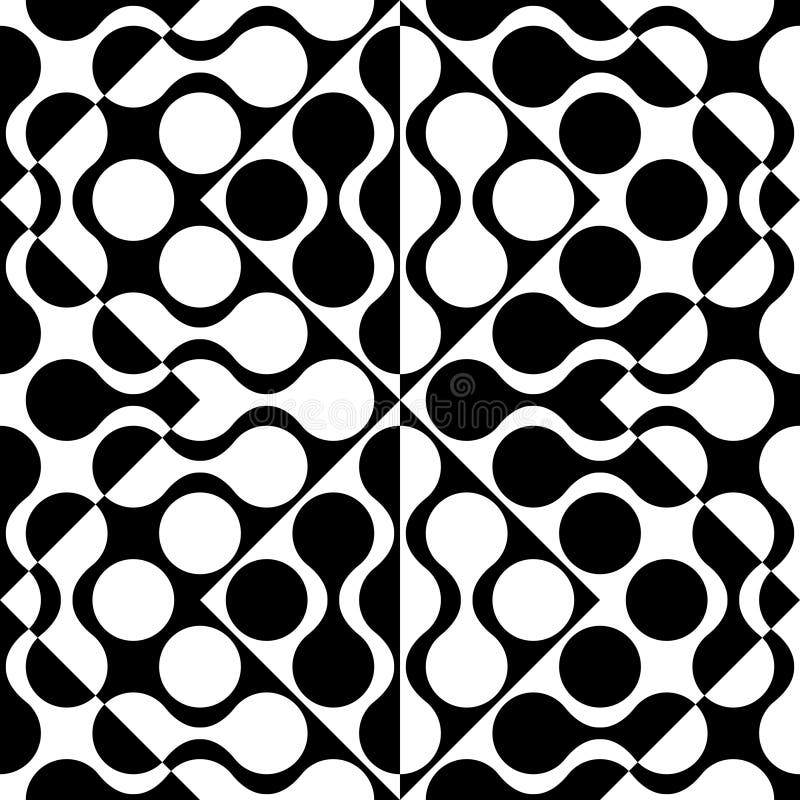 Seamless Curved Shape Pattern Stock Vector - Illustration of seamless ...