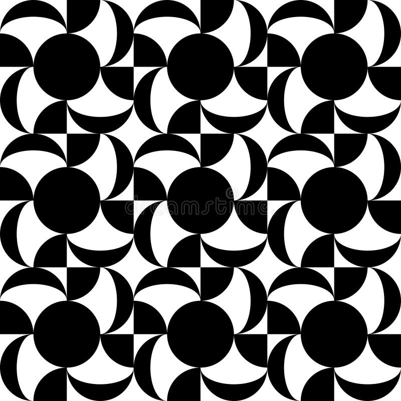 Seamless Curved Shape Pattern Stock Vector - Illustration of modern ...