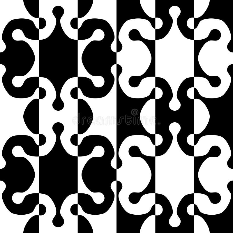 Seamless Curved Shape Pattern Stock Vector - Illustration of modern ...