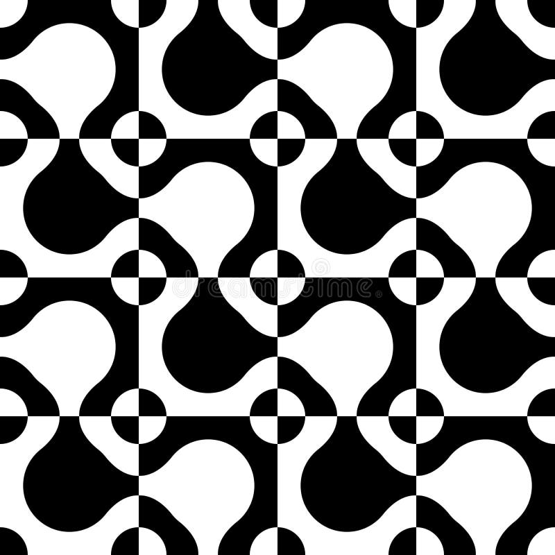 Seamless Curved Shape Pattern Stock Vector - Illustration of decorative ...