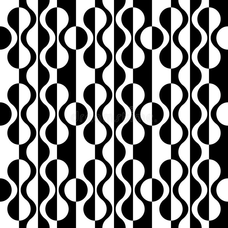 Seamless Curved Shape Pattern Stock Vector - Illustration of print ...