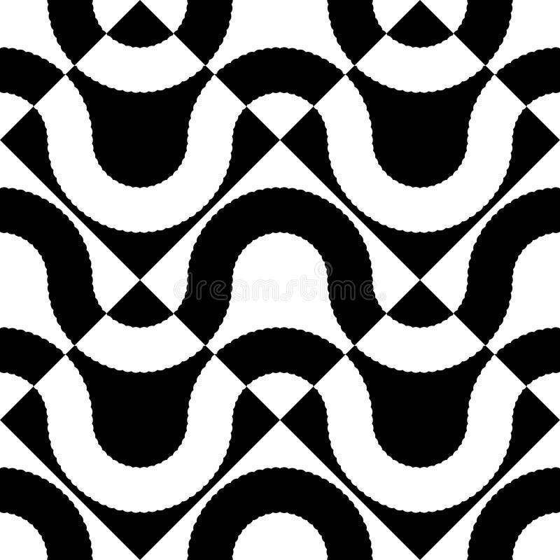 Seamless Curved Shape Pattern Stock Vector - Illustration of fabric ...