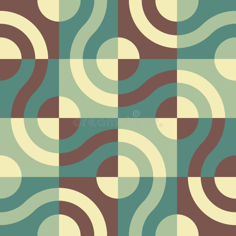 Seamless Curved Shape Pattern Stock Vector - Illustration of pattern ...