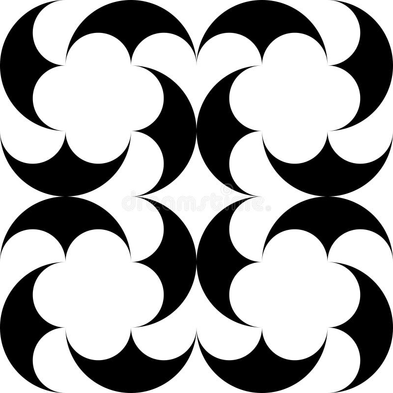 Seamless Curved Shape Pattern Stock Vector - Illustration of decorative ...