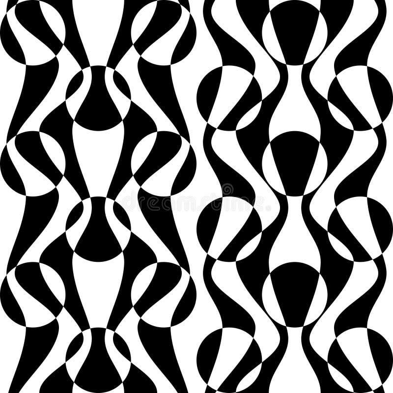 Seamless Curved Shape Pattern Stock Vector - Illustration of graphic ...