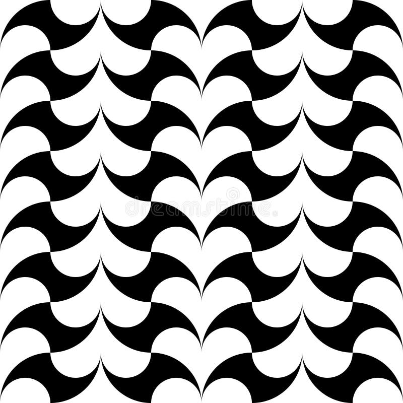 Seamless Curved Shape Pattern Stock Vector - Illustration of graphic ...