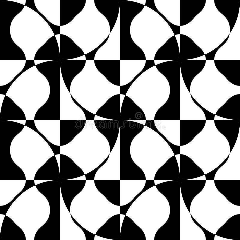 Seamless Curved Shape Pattern Stock Vector - Illustration of lattice ...