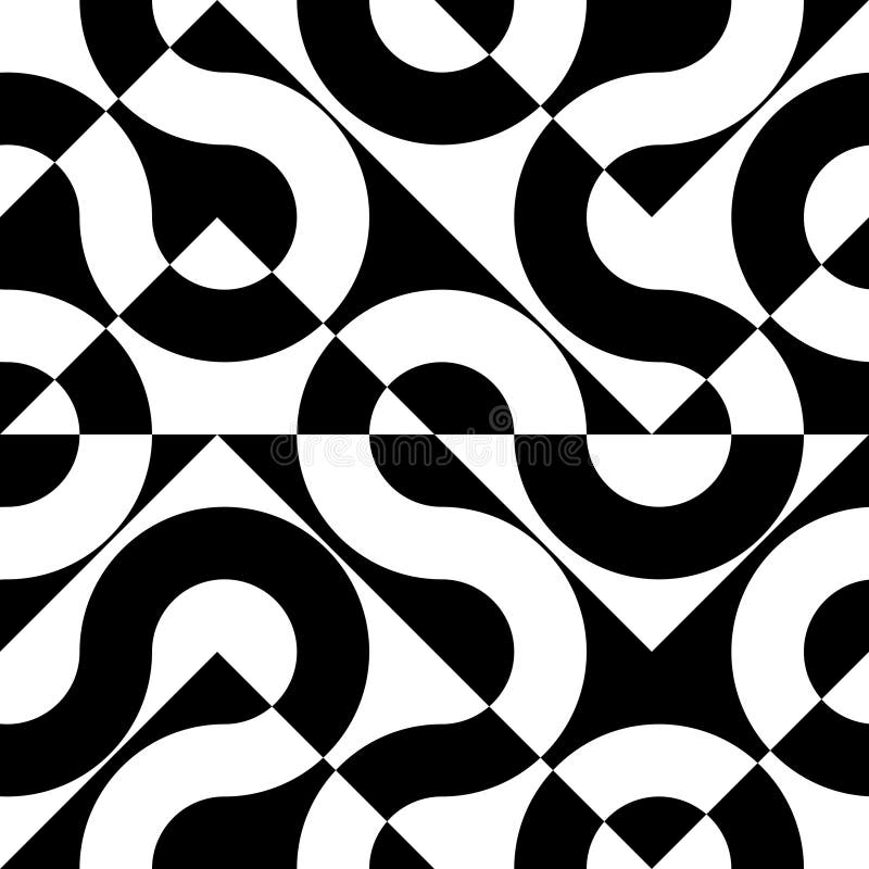 Seamless Curved Shape Pattern Stock Vector - Illustration of fabric ...