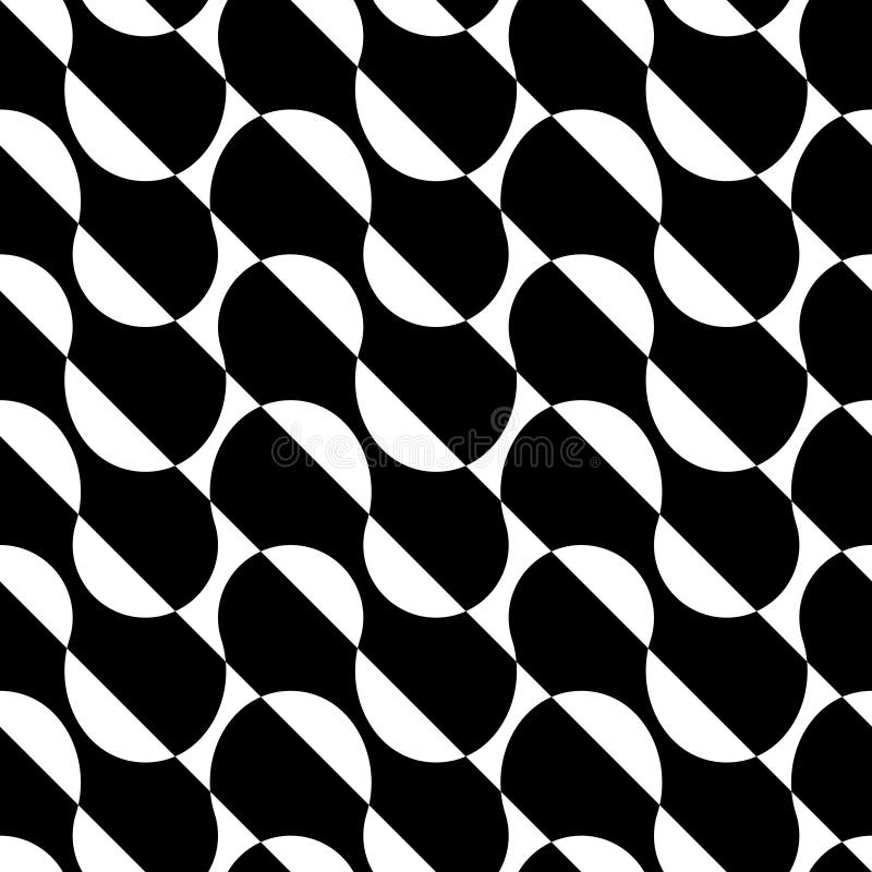 Seamless Curved Shape Pattern Stock Vector - Illustration of ...