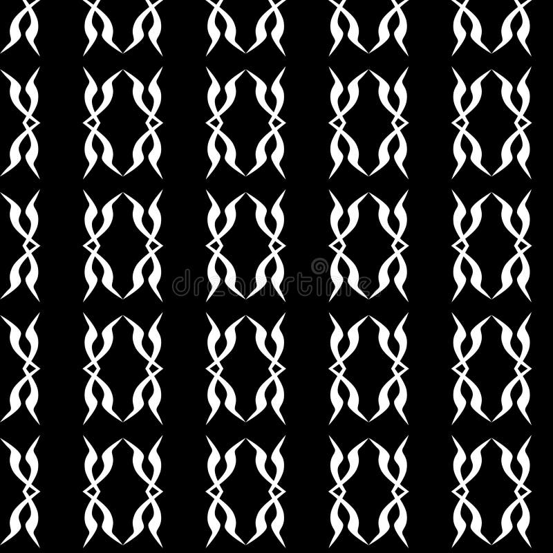 Seamless Curvy Pattern Repeated Design on Black Background Stock ...
