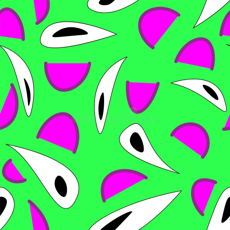 Seamless Cute Abstract Vector Pattern with Drops and Shapes Stock ...