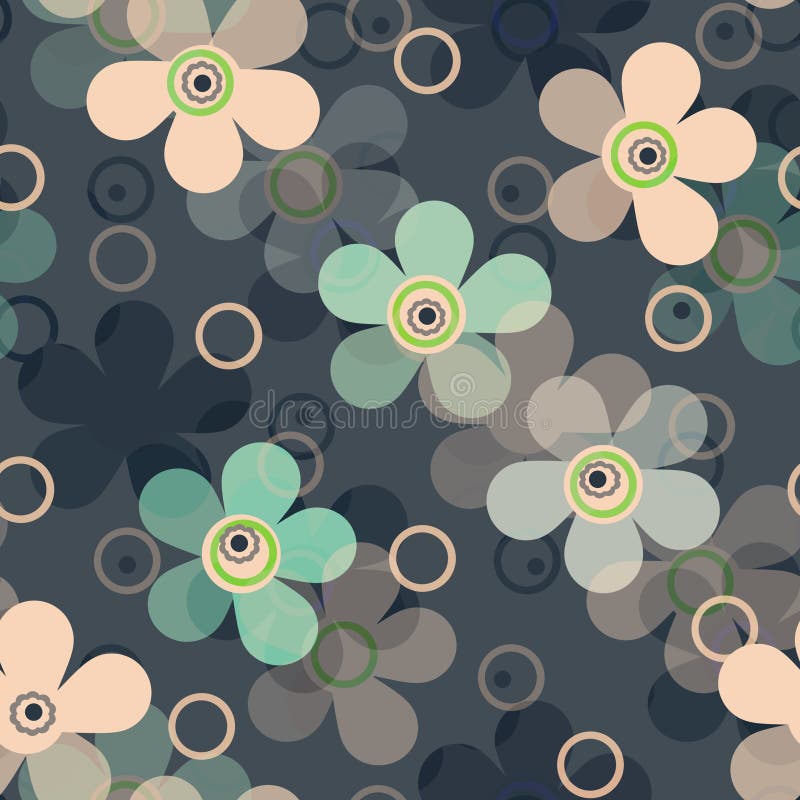 Seamless Cute Bright Kids Floral Pattern Childish Stock Illustration ...