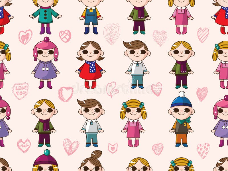 Seamless Cute Cartoon Pattern Picture. Image: 16794914