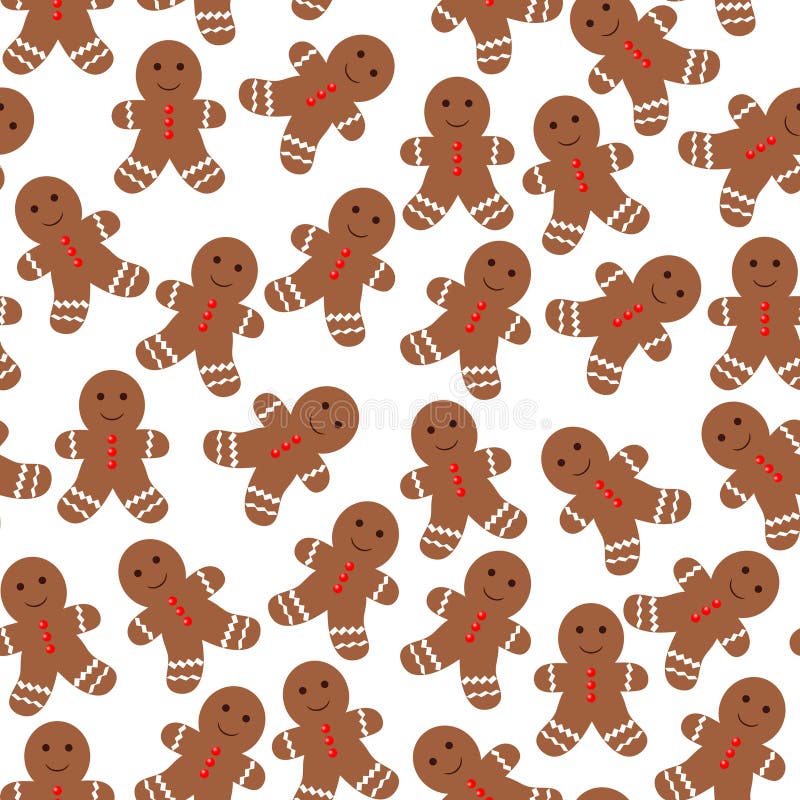 Cute Gingerbread Man Background