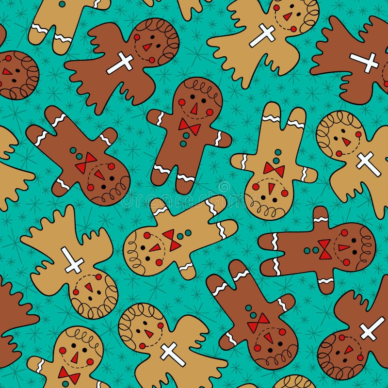 Gingerbread pattern stock vector. Illustration of icons - 26306486