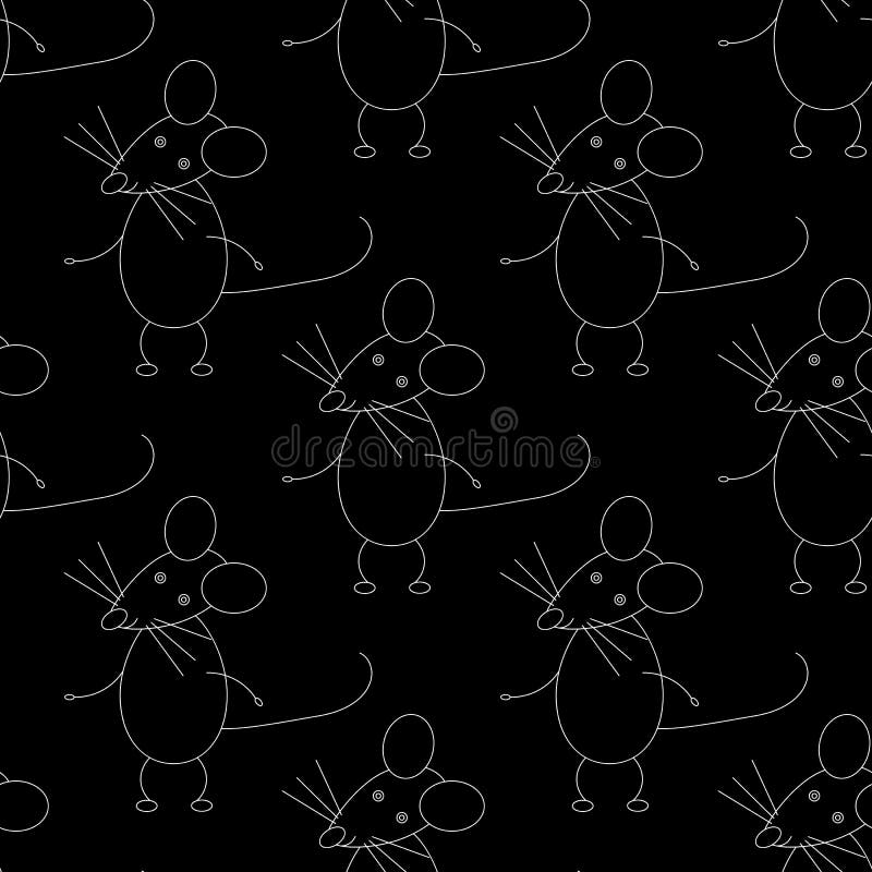 Mice pattern stock vector. Illustration of seamless, animal - 24019286
