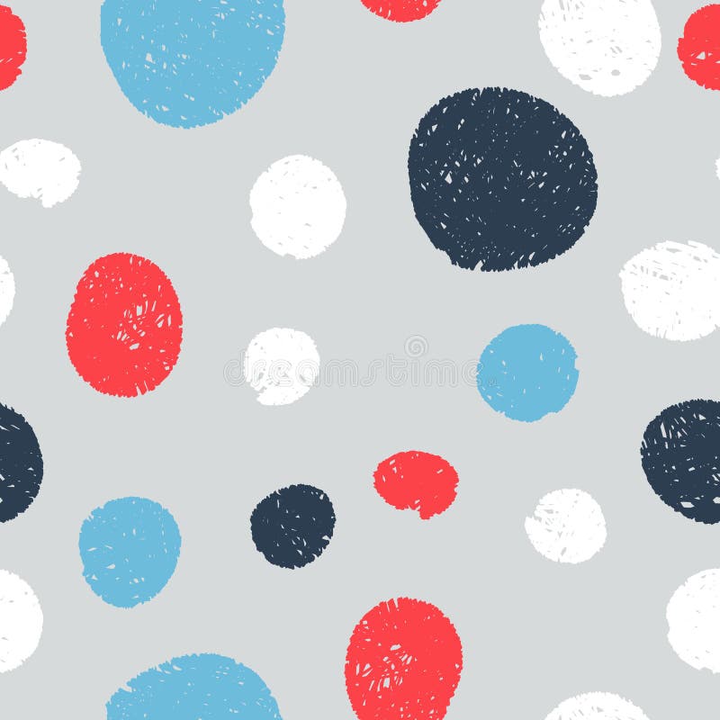 Seamless Cute Patterns - Circles Hatched Lines by Hand. Stock Vector ...