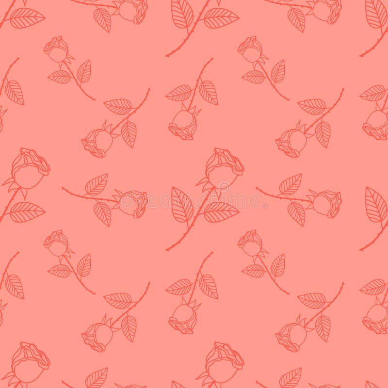 Seamless Cute Rose ,flower Pattern Vector Stock Vector - Illustration ...