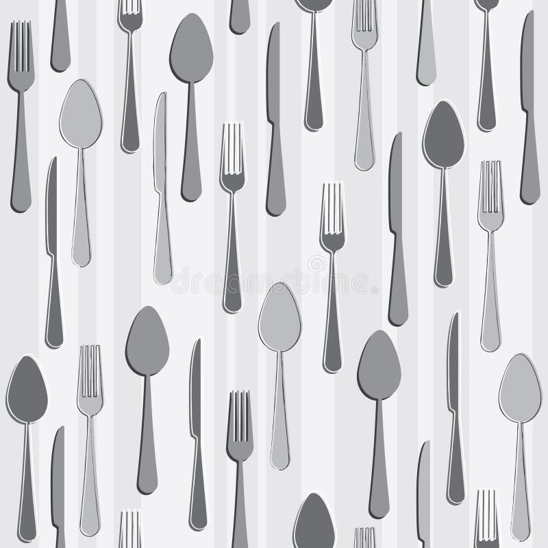 Seamless cutlery pattern stock vector. Illustration of knife - 20360966