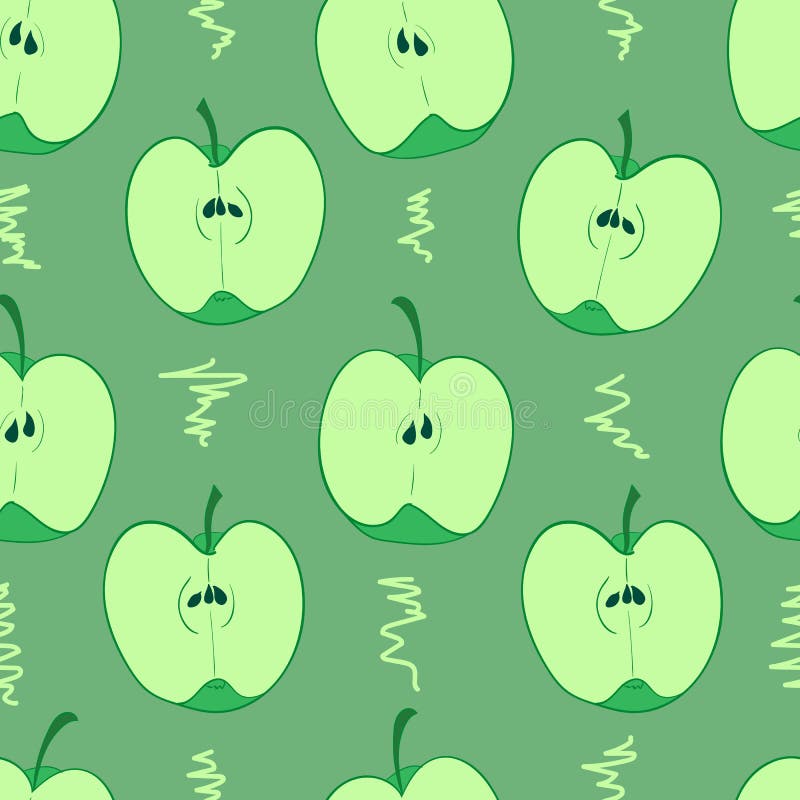 Seamless cuts of apples stock vector. Illustration of grade - 57993040