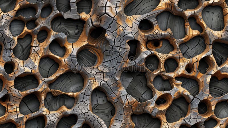 Seamless Cylindrical Tree Bush Cross Sections in a Pattern Stock ...