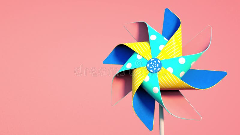 Multicolor Pinwheel Spinning in Loop Stock Footage - Video of flora ...