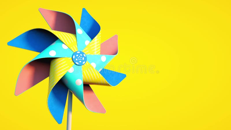 Multicolor Pinwheel Spinning in Loop Stock Footage - Video of flora ...