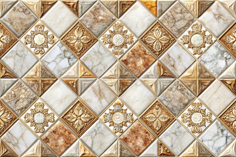 3D Seamless Ceramic Wall Tiles Design Texture Wallpaper Design Pattern ...