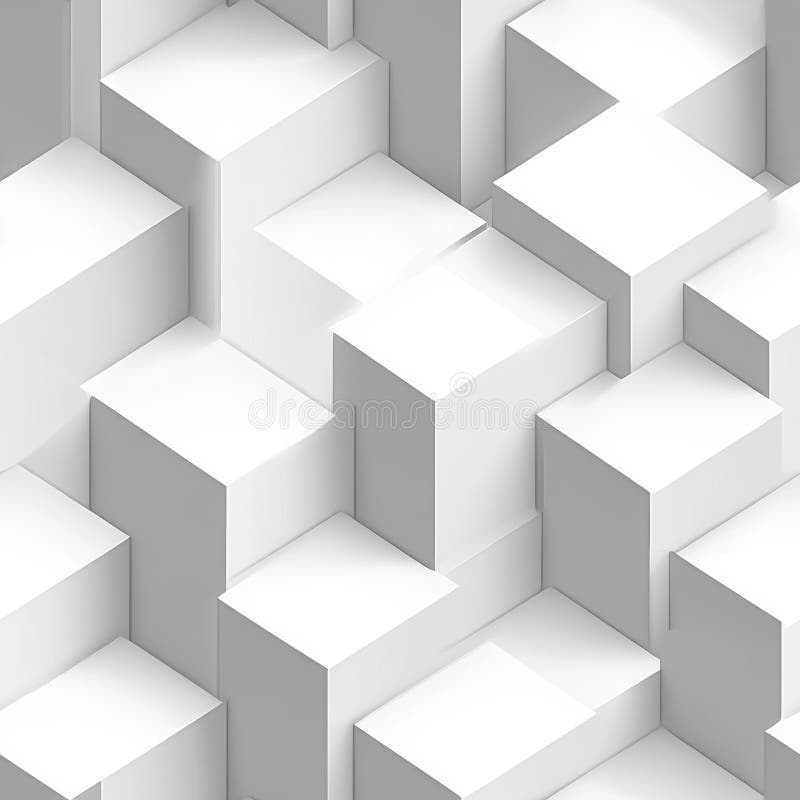 Seamless 3D Cube Pattern with Depth Effect Perfect for Modern ...