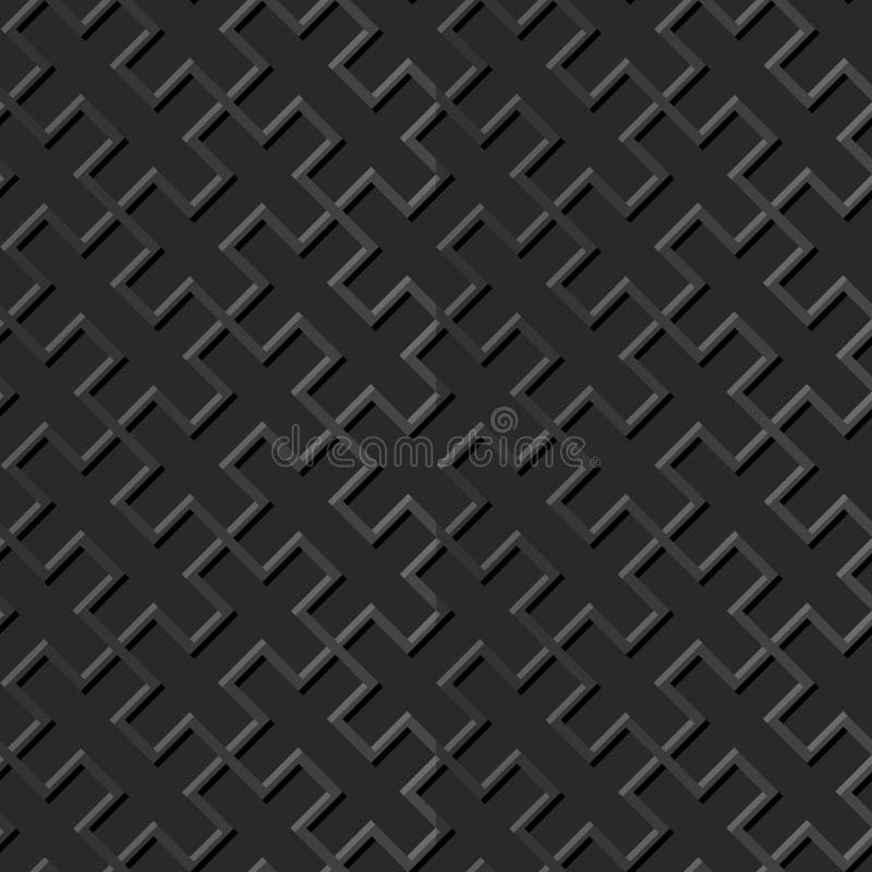 Seamless 3D Elegant Dark Paper Art Pattern 346 Cross Rectangle Stock ...