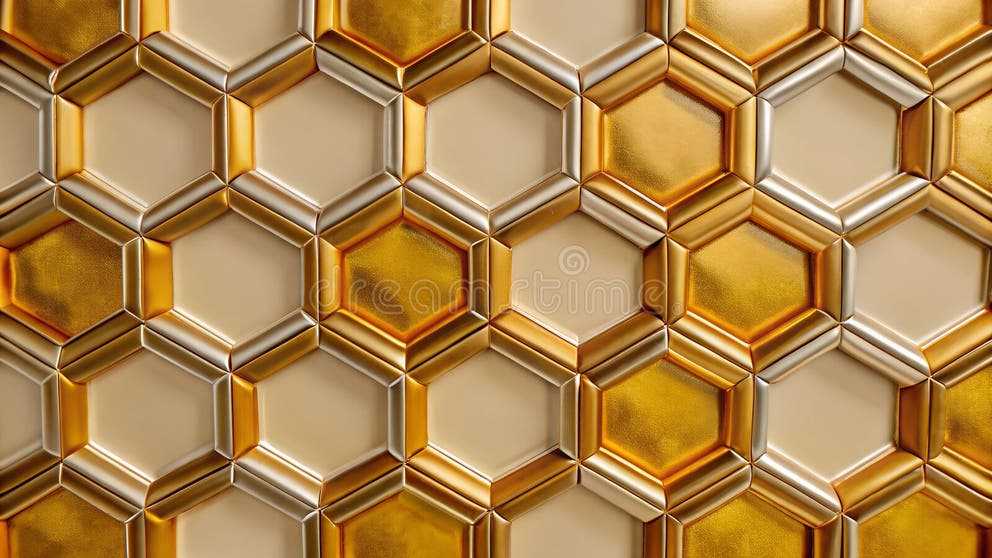 Seamless 3D Geometric Pattern with Interlocking Shapes - Modern Design ...