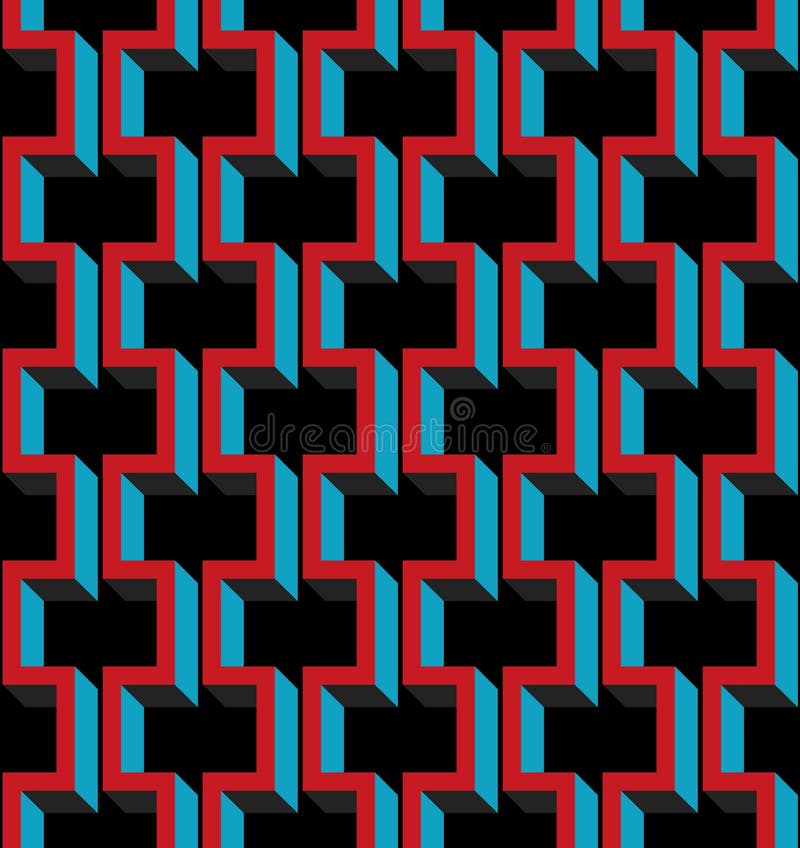 Seamless 3D Geometric Pattern of Vertical Shapes Ready for Textile ...