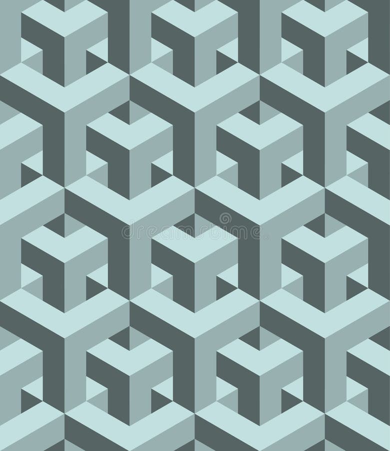 Seamless 3D pattern stock vector. Illustration of cubic - 83071694