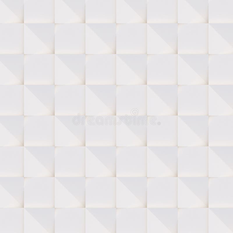 3D Pattern Made of White and Beige Geometric Shapes Stock Illustration ...