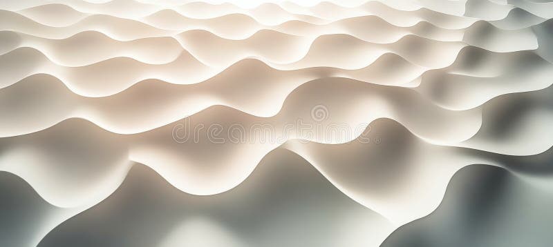 Seamless 3D Soft Beige Low Profile Wave Pattern Background, Minimalist ...