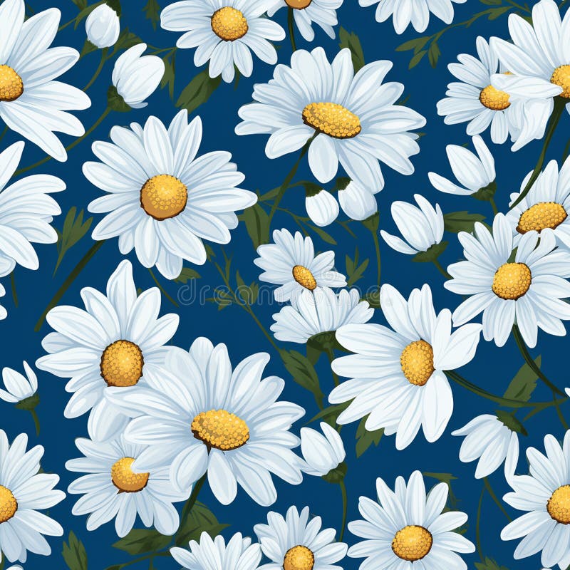 Seamless Daisy Banner for Social Media Banner Stock Illustration ...