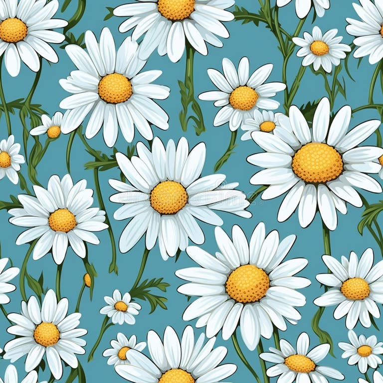 Seamless Daisy Billboard Ad for Large-scale Promotion Stock ...