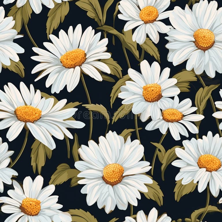 Seamless Daisy Book Cover Design for Elegant Book Stock Illustration ...