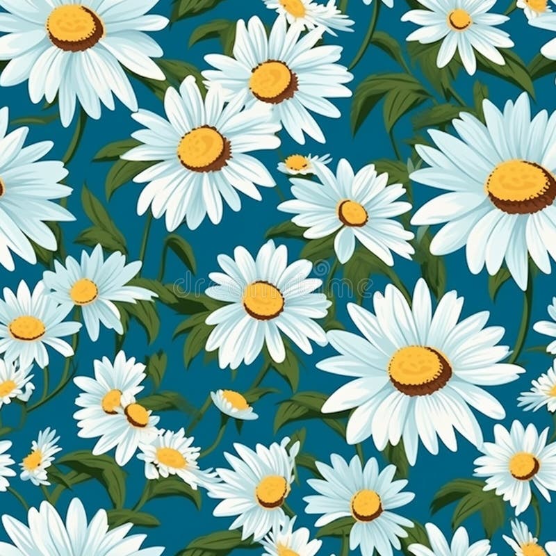 Seamless Daisy Book Cover Design for Elegant Book Stock Illustration ...