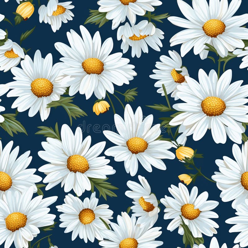 Seamless Daisy Book Cover Design for Elegant Look Stock Illustration ...