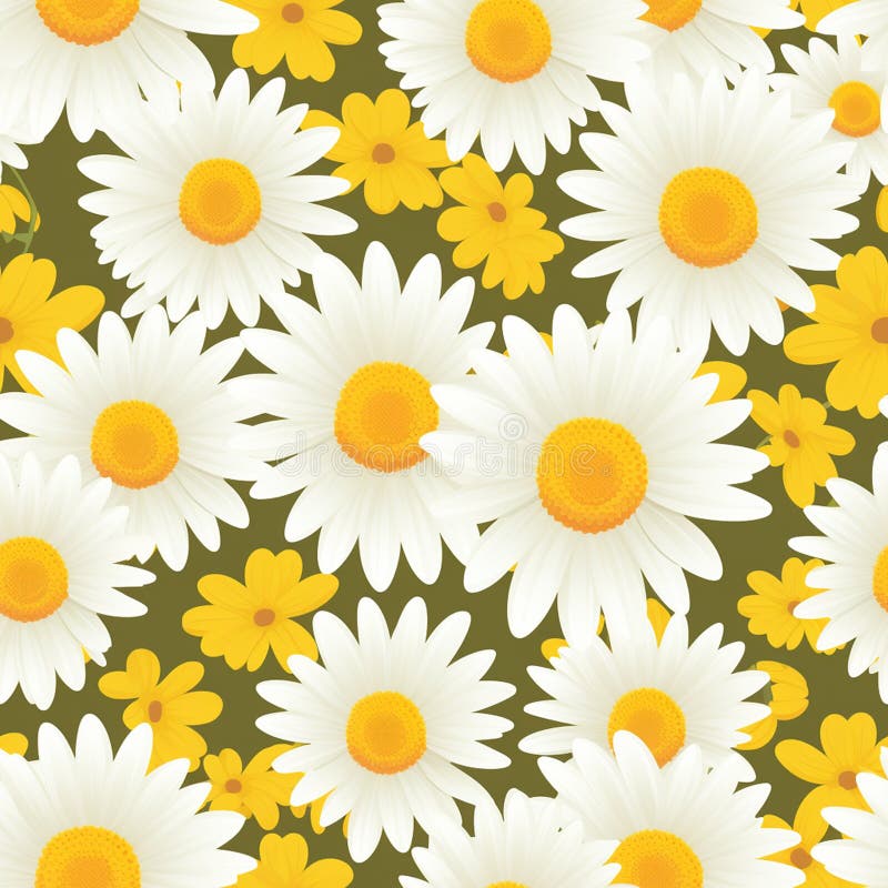 Seamless Daisy Cover for Book Cover Design Stock Illustration ...